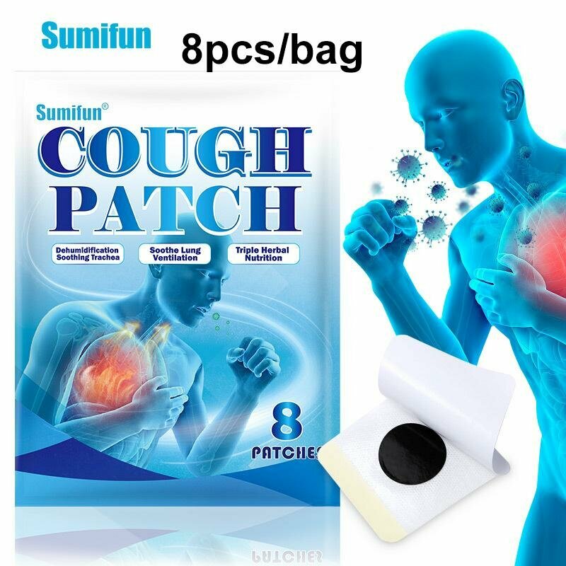 Пластырь от першения в горле и кашля (Cough Patch Sumifun) 8 шт