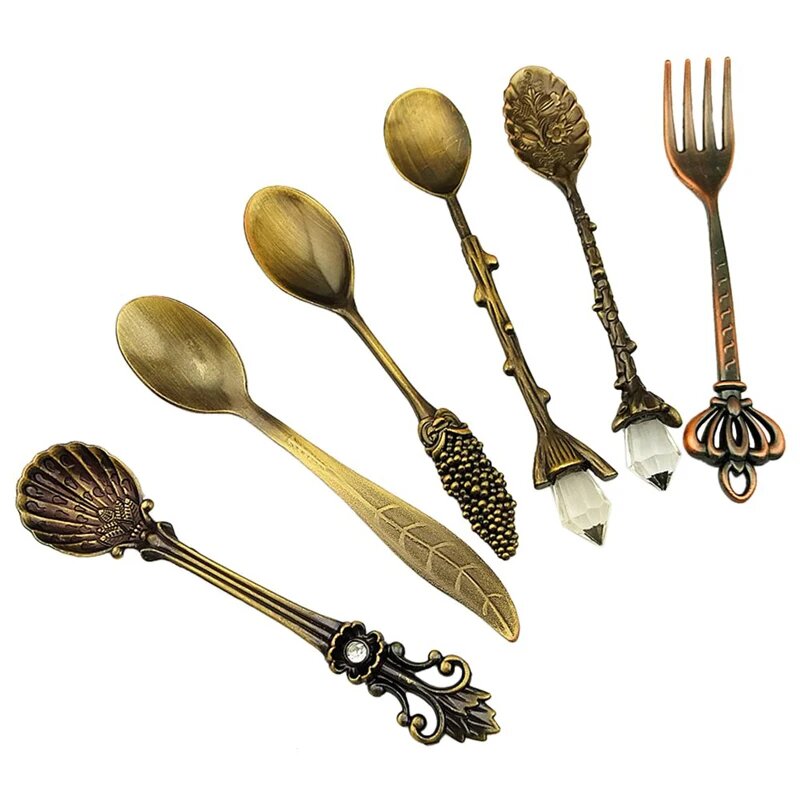 Металлические винтажные чайные ложки MR 6 шт. Bronze