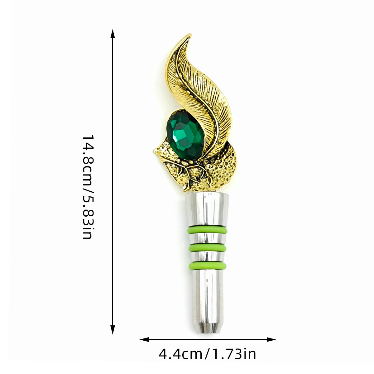 Заглушка для вина с перьями и листьями, алмазная заглушка для бутылки вина, соответствует европейскому стандарту, из нержавеющей стали 304, заглушка для красного вина, барная заглушка для шампанского, подарочная коробка