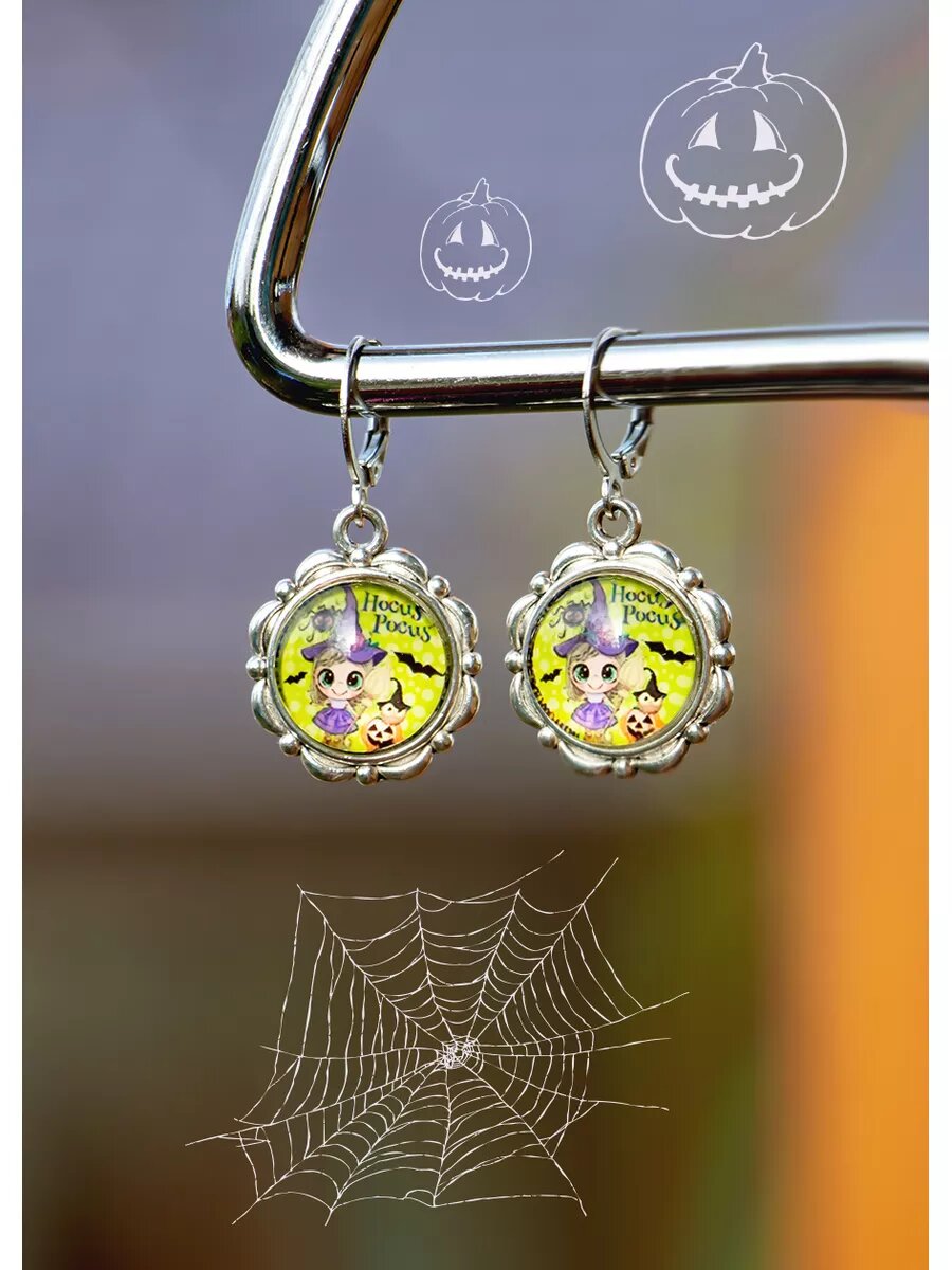 Серьги с подвесками, стекло