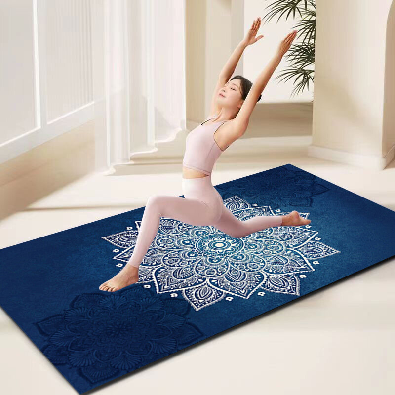Йога-мат, фитнес-мат, нескользящий, с амортизацией, бесшумный, для прыжков на скакалке, тренировочный мат, домашний коврик для женщин, звукоизоляционный напольный мат