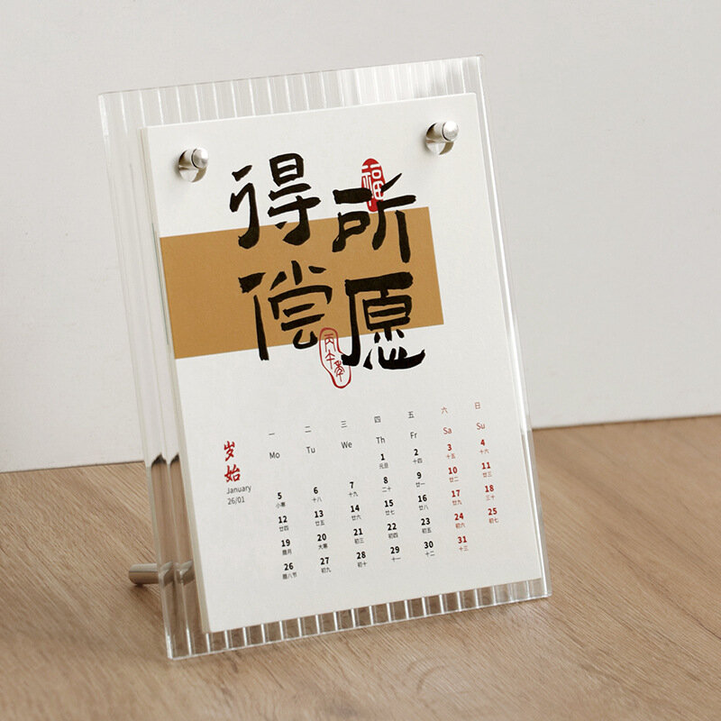 Календарь из массива дерева, индивидуальный настольный орнамент, настольный календарь 2026 года, индивидуальный ежемесячный календарь, индивидуальный еженедельный календарь, корпоративный офисный маленький подарок