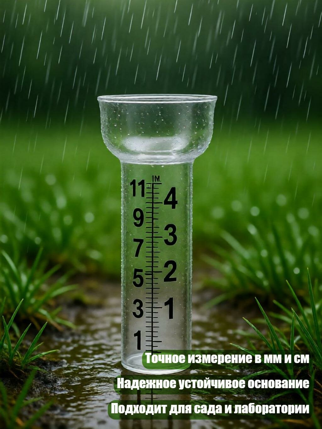 Дождемер уличный с двойной шкалой, Фонарик № 2