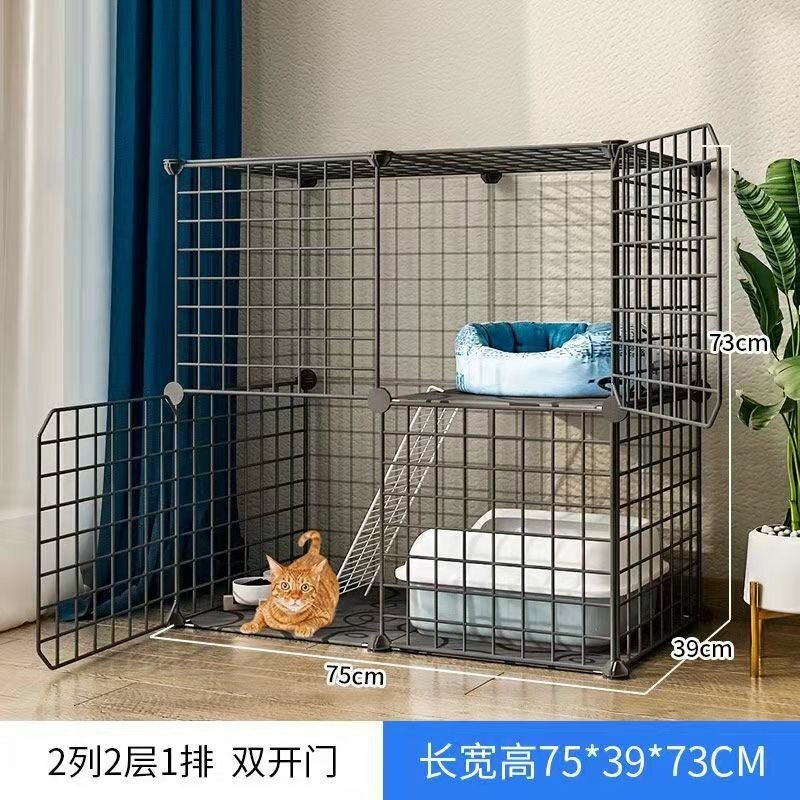 Клетка для кошек, очень большая, свободное пространство, двухъярусная вилла для кошек, домик для питомцев, большой домик для кошек, интегрированный без туалета