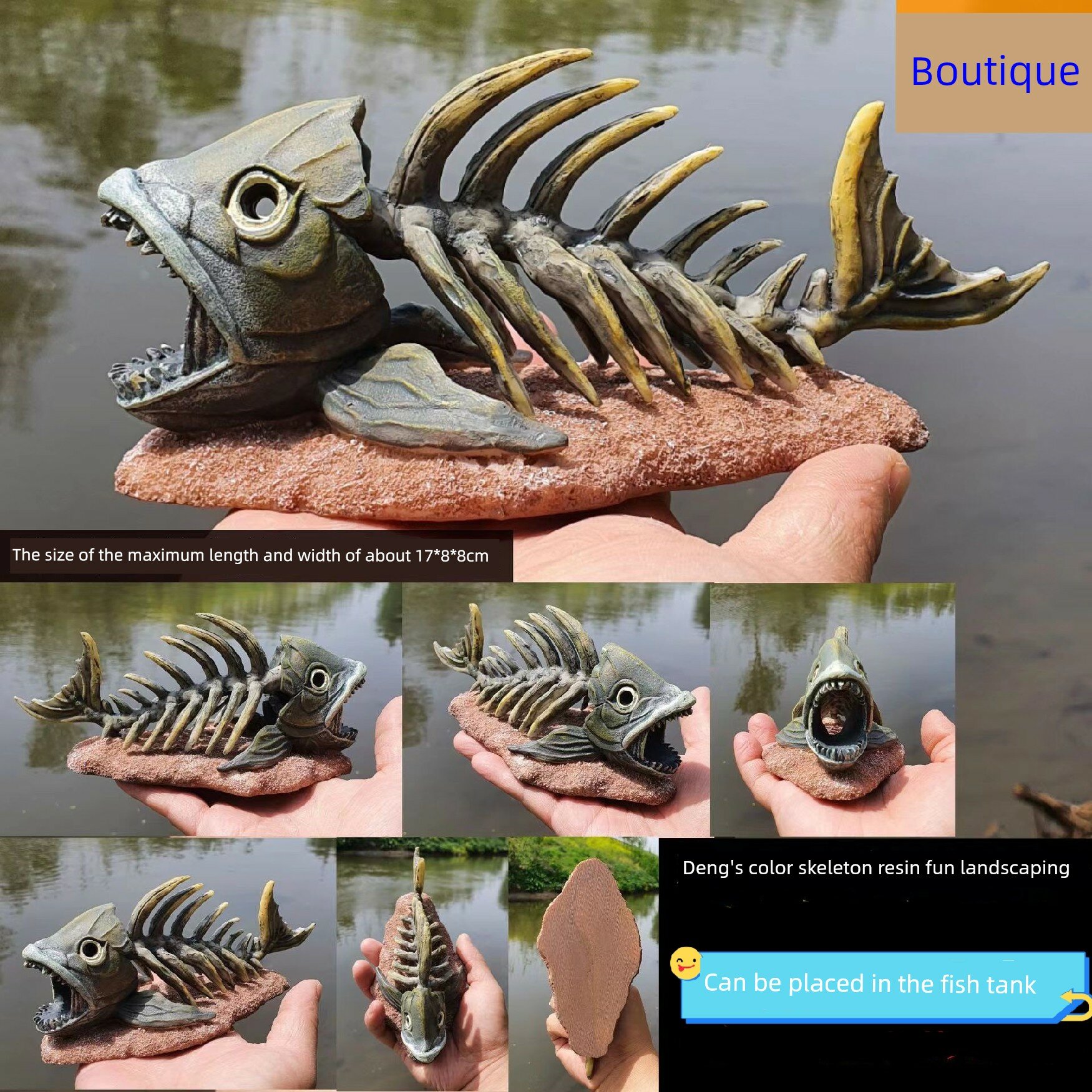 Декоративная платформа для обогрева из смолы в виде черепа, укрытие для рептилий, террариум, декор для аквариума,