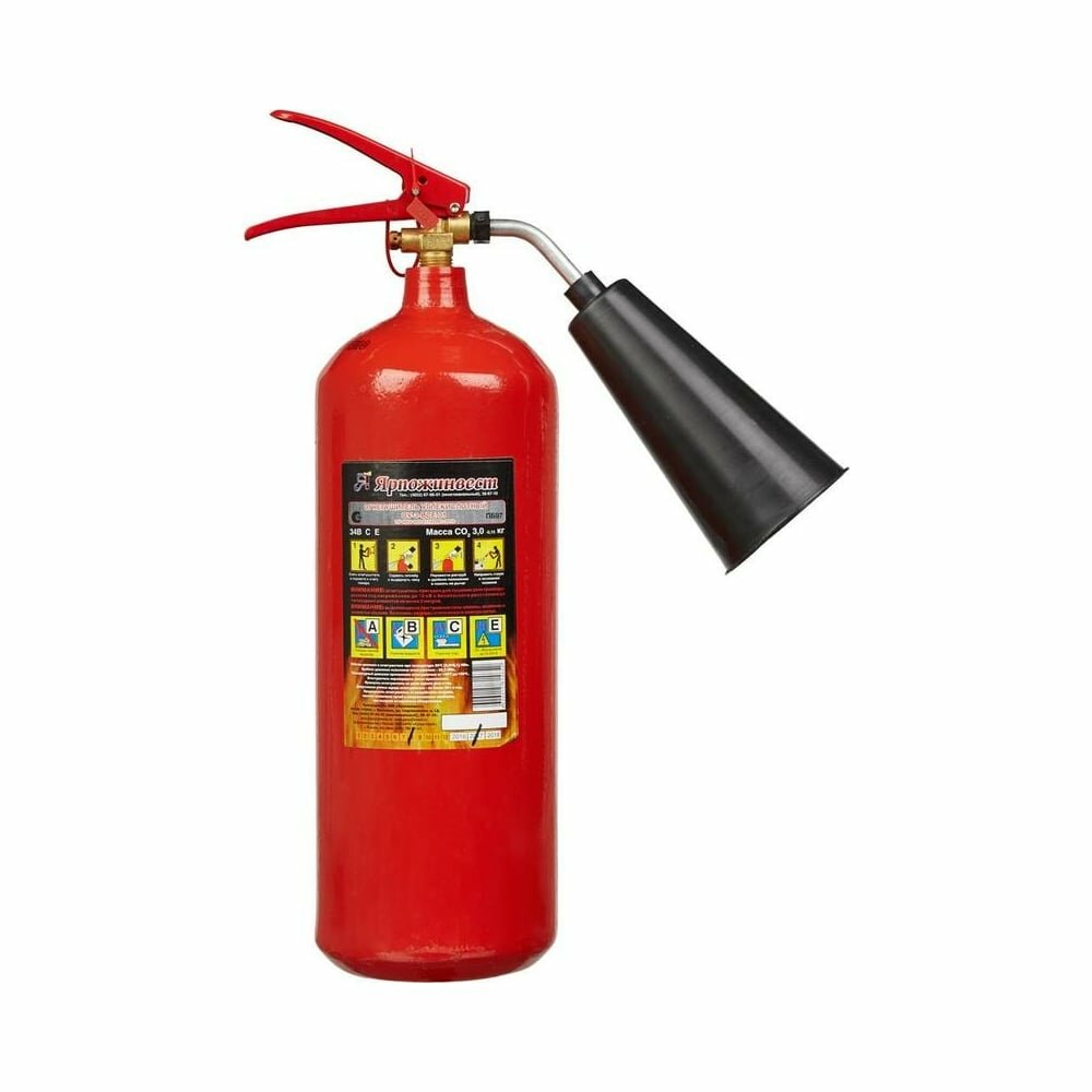 Углекислотный огнетушитель Ярпожинвест ОУ-3 ВСЕ