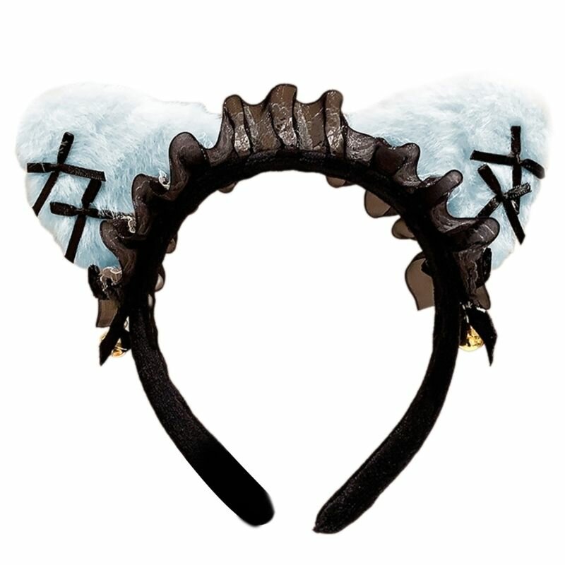 Повязка На Голову С Кошачьими Ушками в Стиле Лолиты-Синий