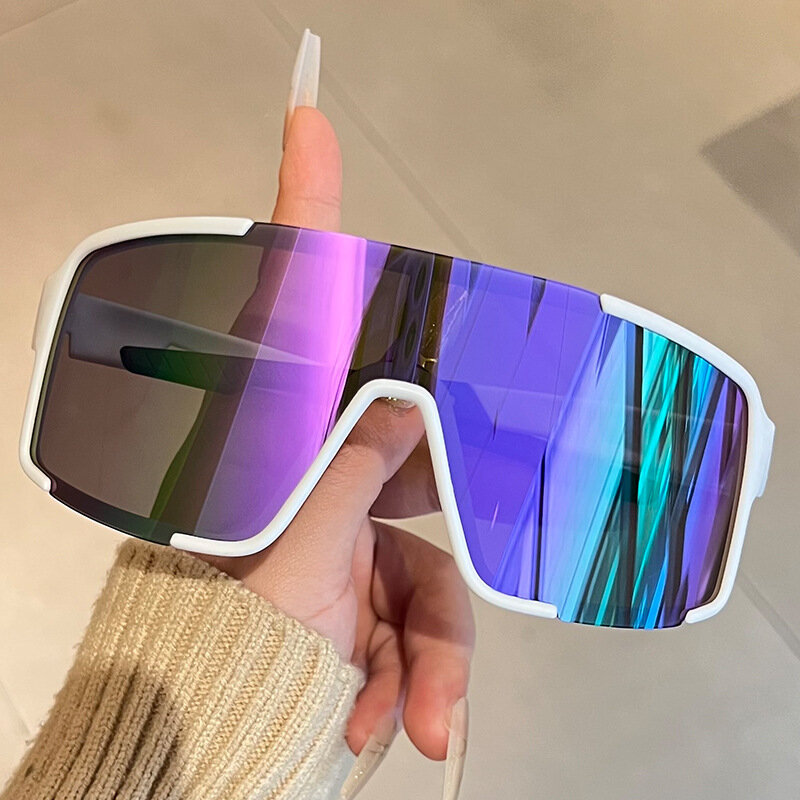 Солнцезащитные очки для женщин, очки для альпинизма и велоспорта, цельные большие рамки для лыжных очков, ветро- и солнцезащитные очки для мужчин с большими лицами