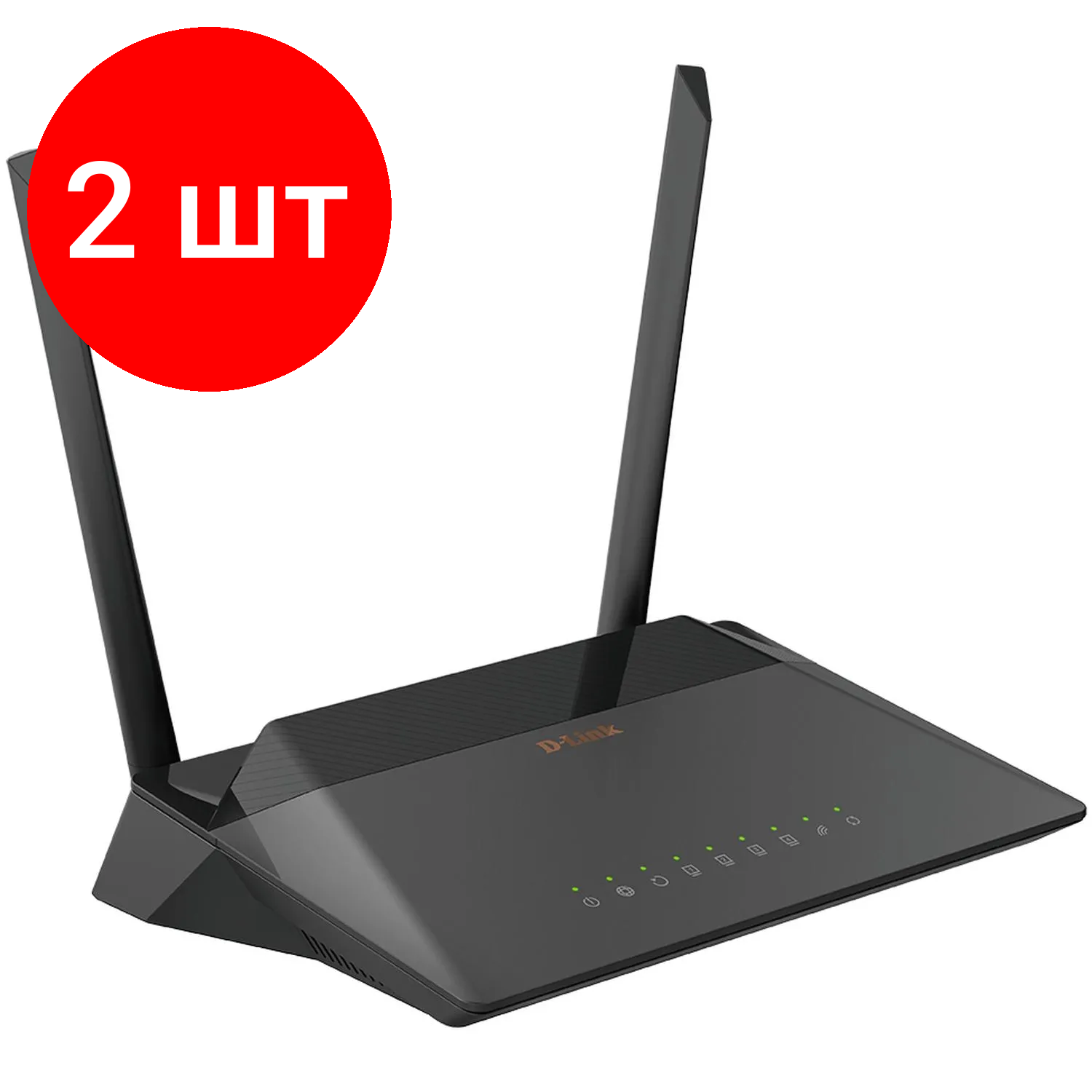 Комплект 2 штук, Маршрутизатор D-Link, VDSL2/ADSL2+ Annex A Wireless N300 Rout (DSL-224/R1A)