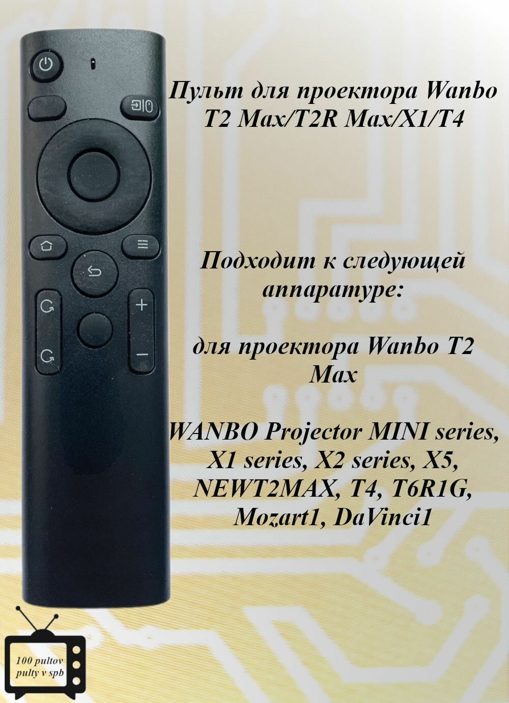 T2 Max/T2R Max/X1/T4 черный пульт для проектора WANBO