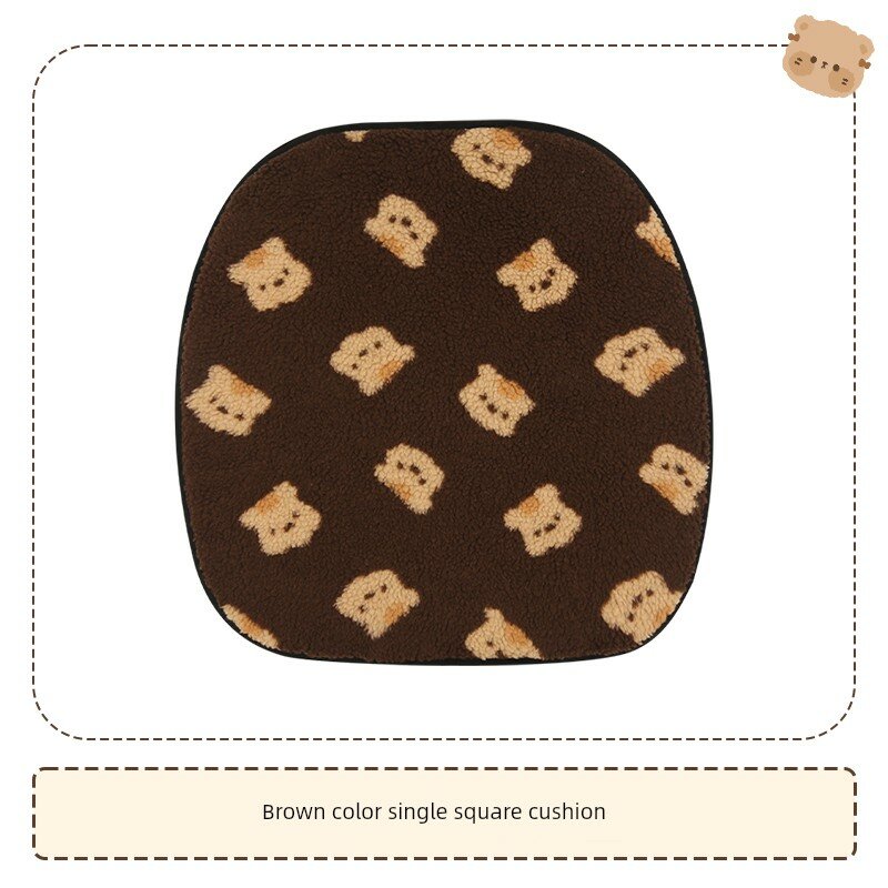 Зимняя плюшевая накидка на сиденье автомобиля с милым мультяшным медведем, теплая накидка на сиденье, женская