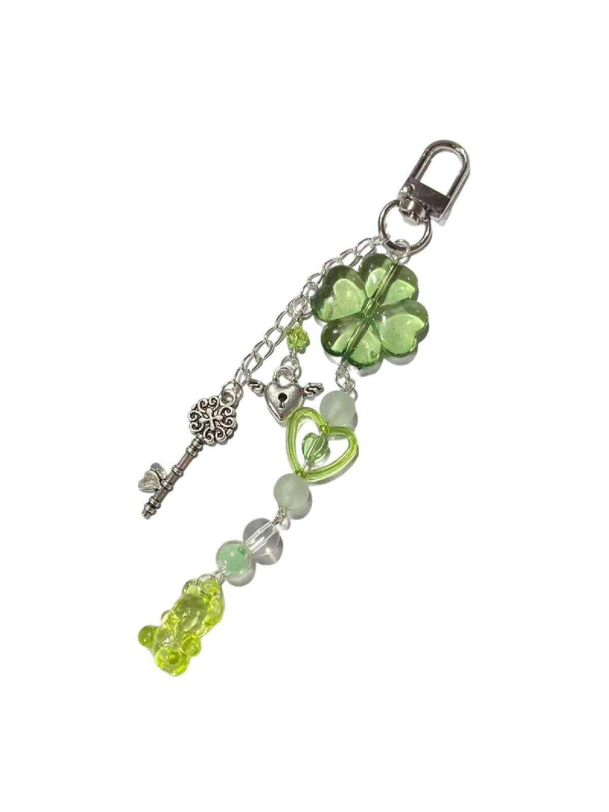 Ручной Работы Из Бисера Телефона Цепи Бантом Четырехлистный Клевер Сотовый Телефон Шарм Брелок