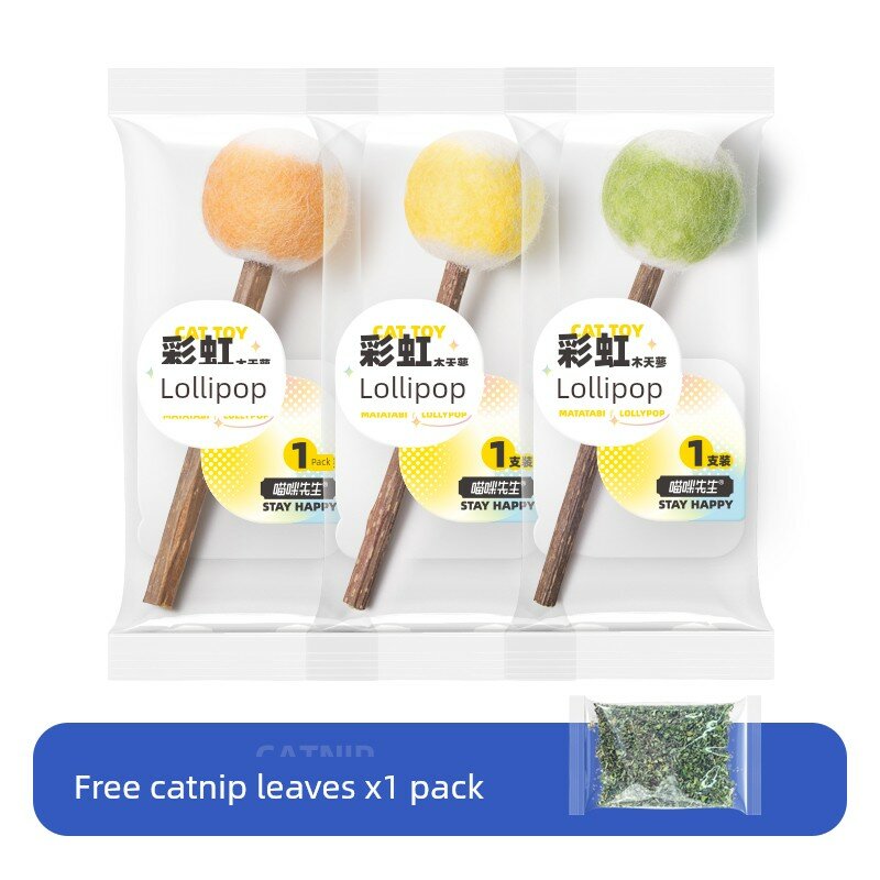 Деревянная игрушка-леденец Mr. Meow для котят, специальная модель Tianliu, для чистки зубов, прочная для жевания,