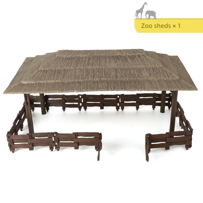 Набор для детских ролевых игр: реалистичные фигурки животных, ограждение и растения для имитации фермы Цельная беседка