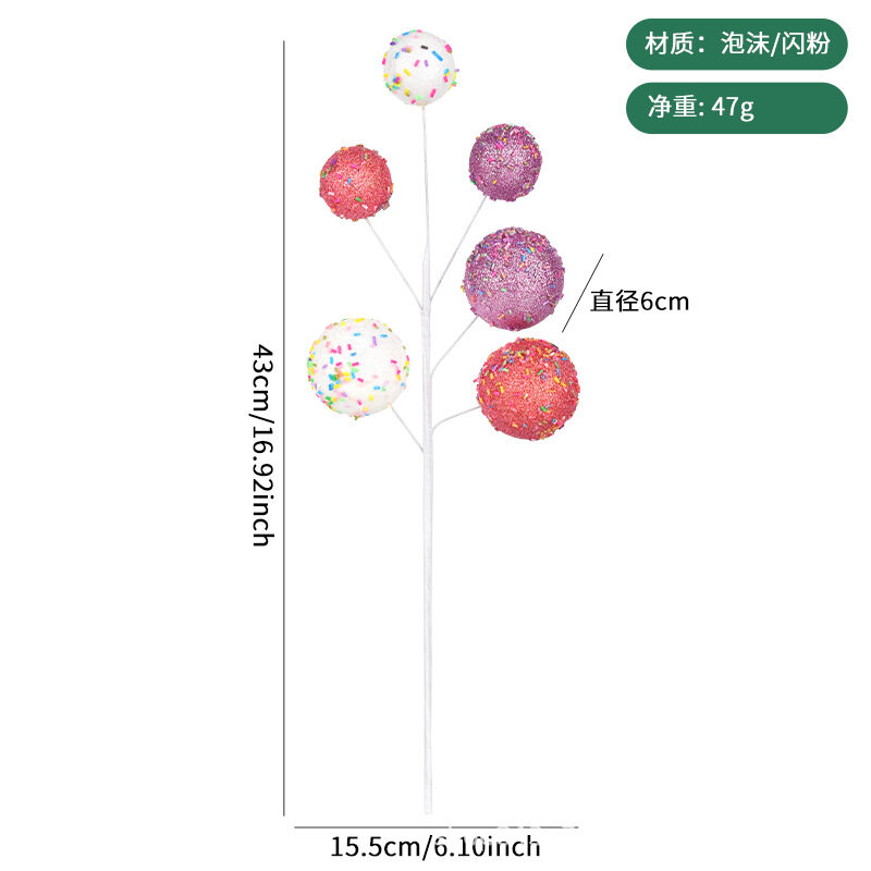 Рождественские украшения, макаронные цвета, рождественская ветвь, композиция, установка рождественской елки, подвеска в виде фруктовой ветви