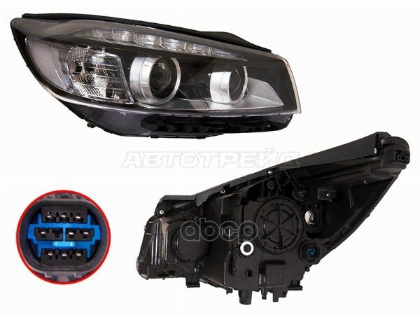 Фара Kia Sorento 14-18 (Справа/ Галоген/ ДХО/ С электрокорректором) Sat арт. ST-13-0044