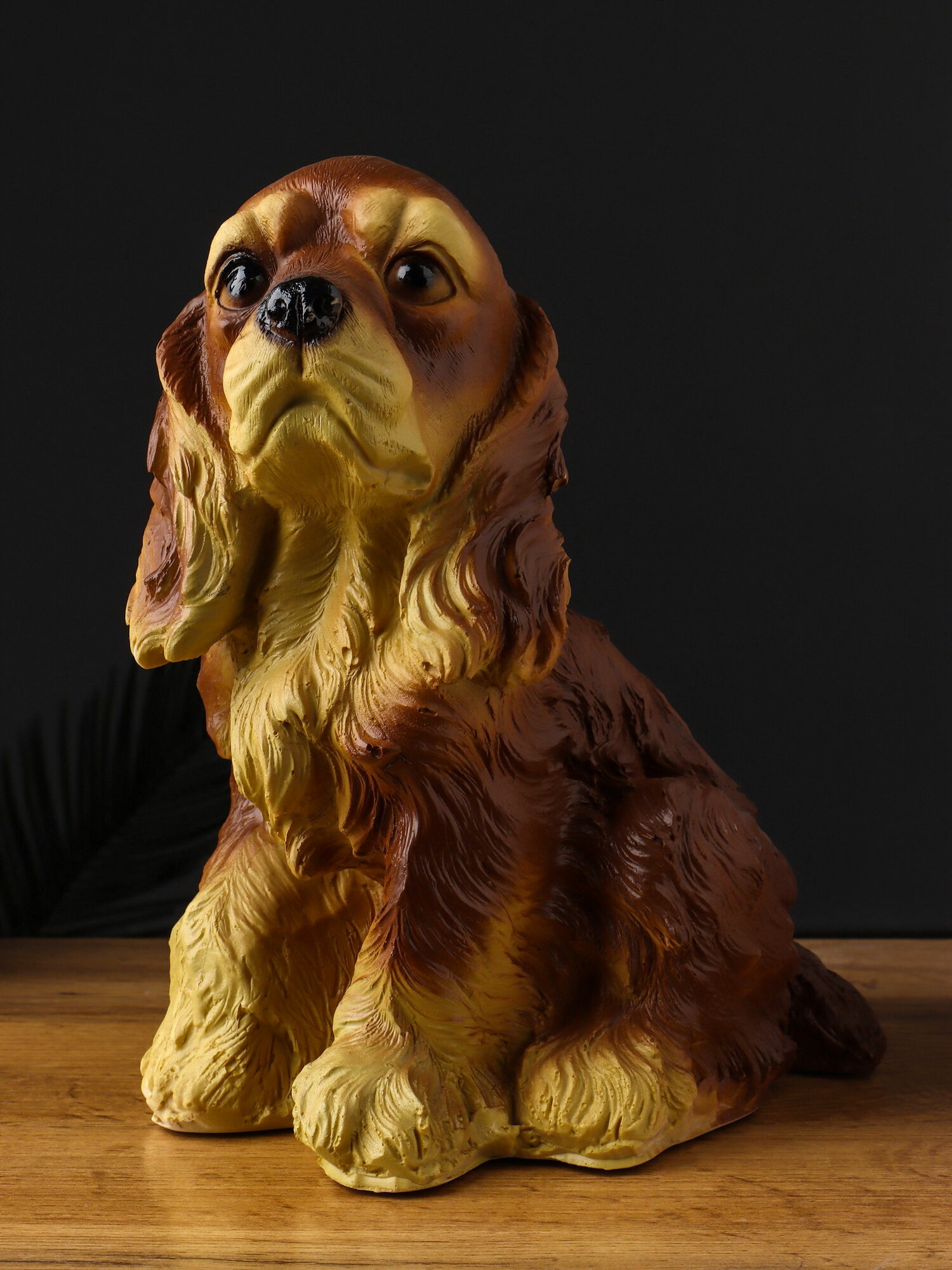 Копилка для денег "Спаниель сидящий", 17x13x19 см, вид: собака