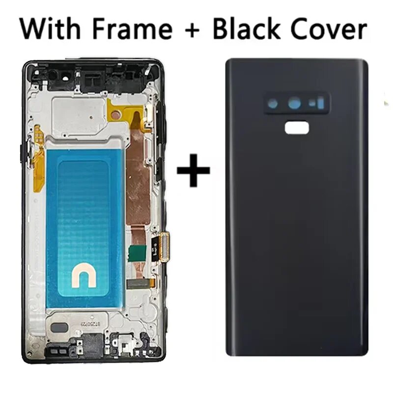 Новый ЖК-дисплей Note9 для Samsung Note9, ЖК-дисплей с цифровым преобразователем сенсорного экрана в сборе для Samsung Note 9 N960F N960U N9600, ЖК-рамка Frame Black Cover