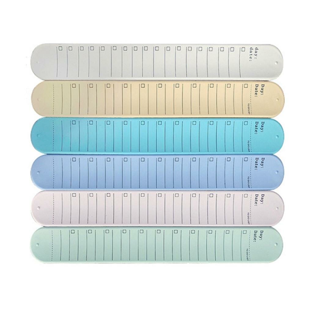 Многофункциональный браслет 3 в 1 с блокнотом и линейкой, 238x30 мм 6 шт.