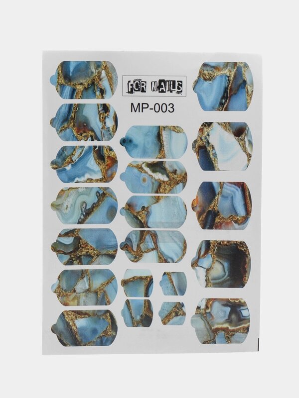 Наклейки плёнки для ногтей мрамор камень, MP003, для маникюра и педикюра