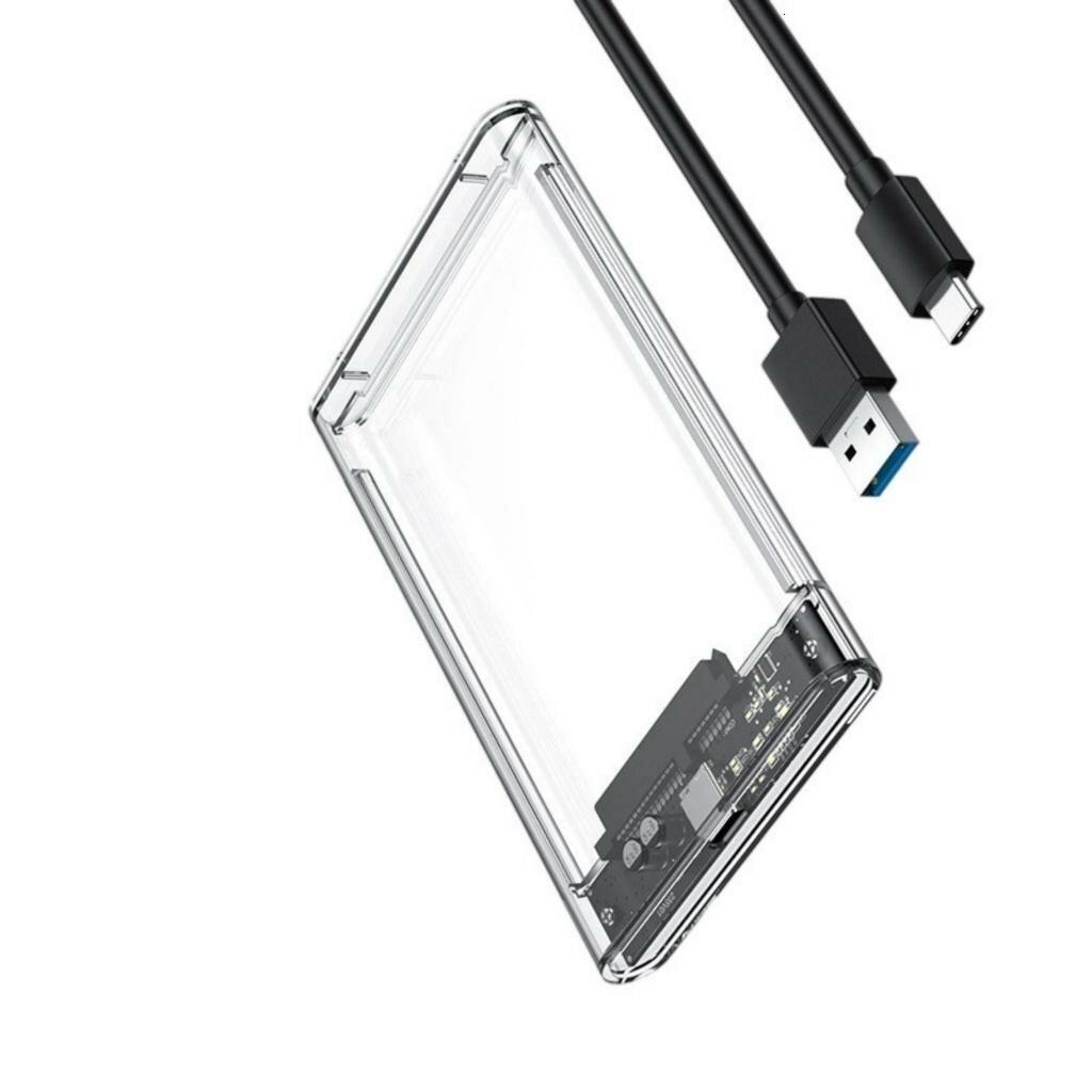 Внешний корпус для HDD 2,5″, Прозрачный - Разъем USB3.1