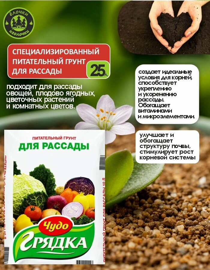 Грунт "Чудо-Грядка" для рассады", 25 л