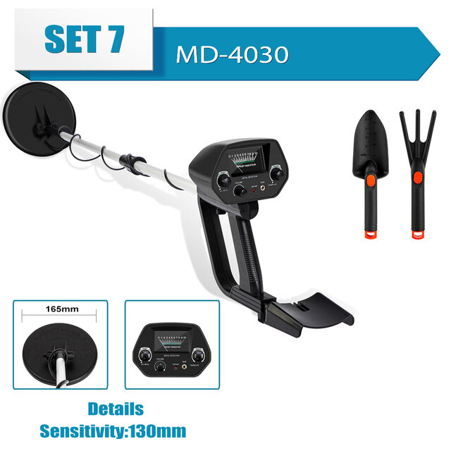 MD-4030P металлоискатель, детектор золота, подземный обнаружитель металла, охотник за сокровищами, портативный охотник, детектор, искатель золота-SET7 MD-4030