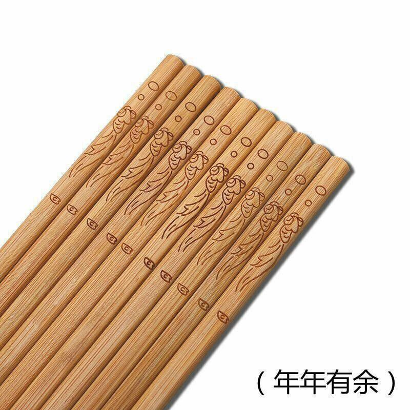 Бамбуковые палочки для еды, пищевые, без красителей и воска, устойчивые к плесени, нескользящие, для одного человека,