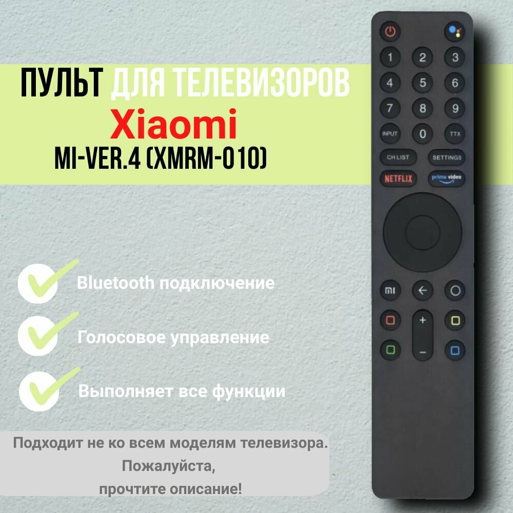 Пульт MI-VER.4 (XMRM-010) для телевизоров Xiaomi с голосовым управлением