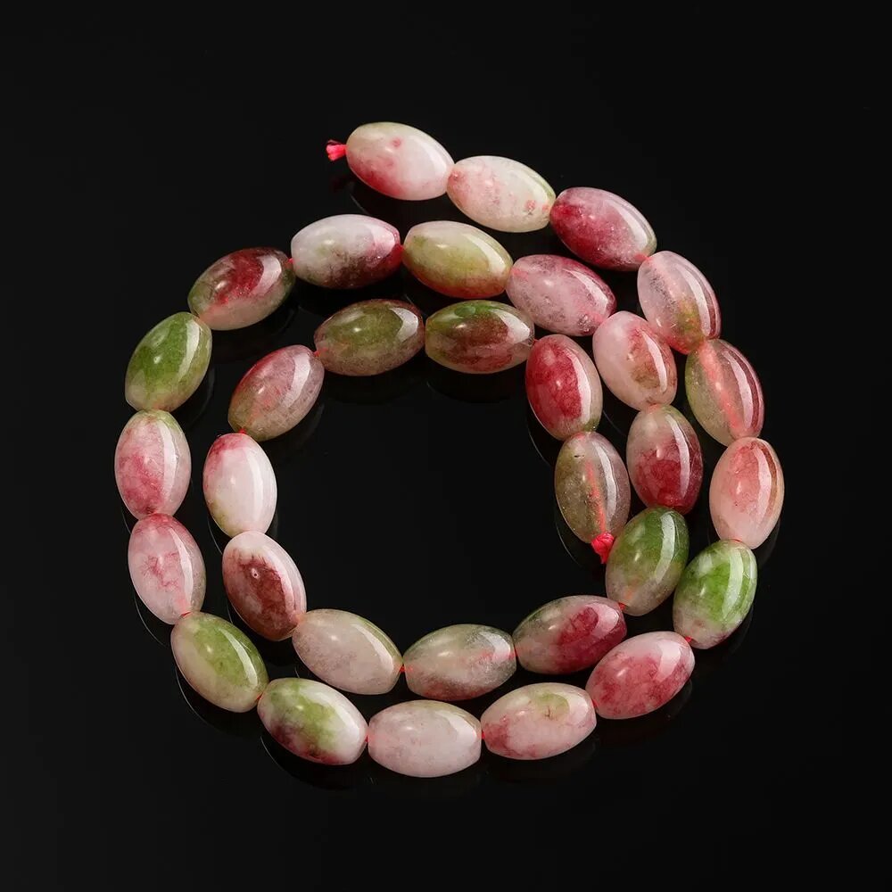 Красная турмалинов 8*12 мм, Бусины из натуральных камней , бусины на нитке (около 32 шт)