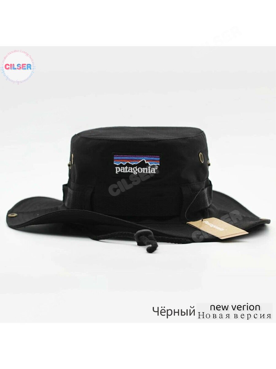 Панама для рыбалки и охоты patagoniaA, 100% хлопка, унисекс, водонепроницаемая, на любой сезон, Чёрный