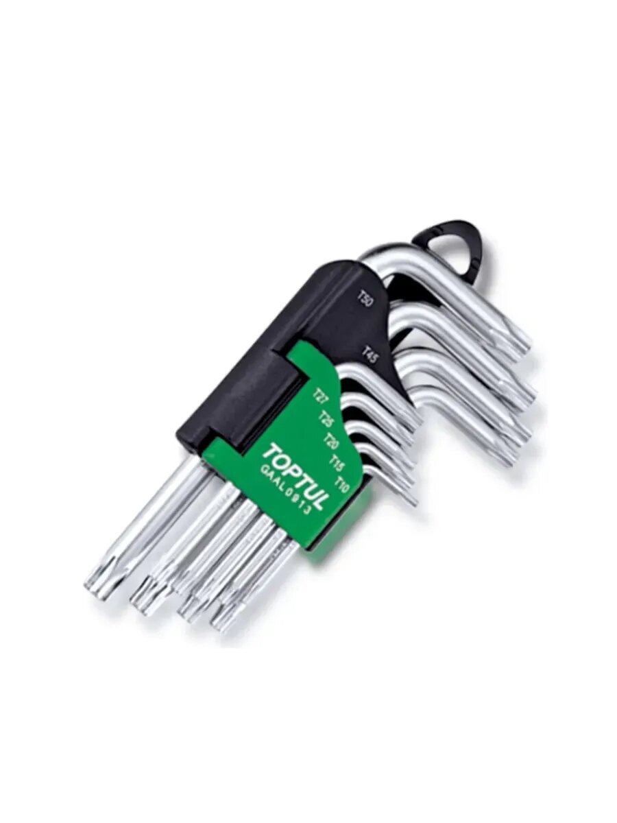 Набор коротких Г-образных ключей TORX 9 предметов