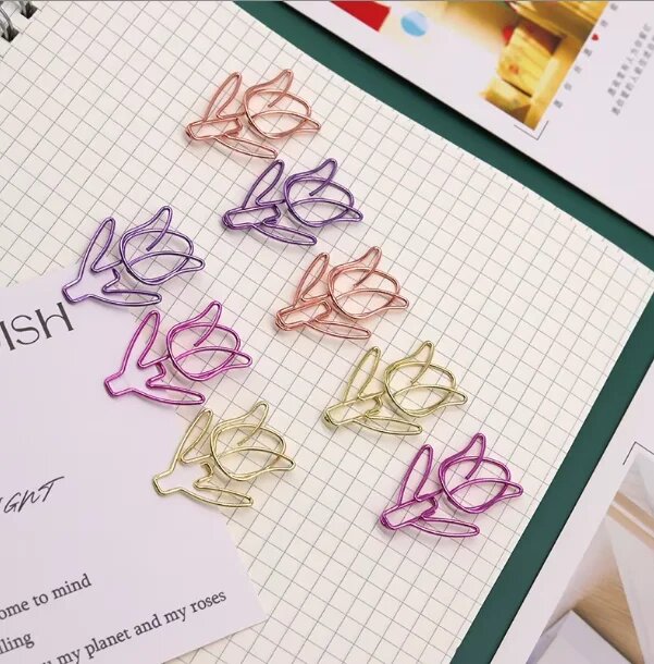 20/50 шт, скрепки-тюльпаны, каваи, блокнот, планировщик, закладки, корейские канцелярские принадлежности, зажим для фотографий, канцелярские принадлежности, папка-закладка