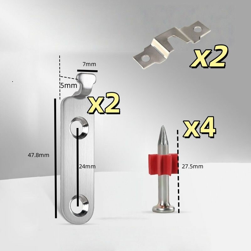 Гвозди Цементные гвозди Стеновые гвозди для снятия порошковых покрытий Белые стены Шпаклевка Специально для подвешивания свадебных фотографий Фоторамки Скрытые крючки из нержавеющей стали