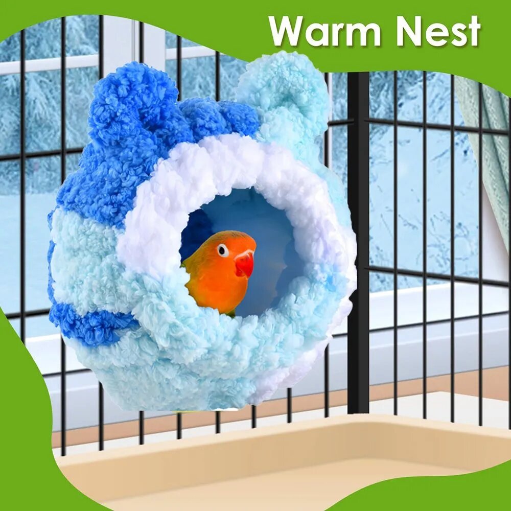 Теплое плюшевое птичье гнездо для попугая, осенне-зимняя клетка, клетка разведения мелких животных, кровать отдыха, волнистые попугайчики