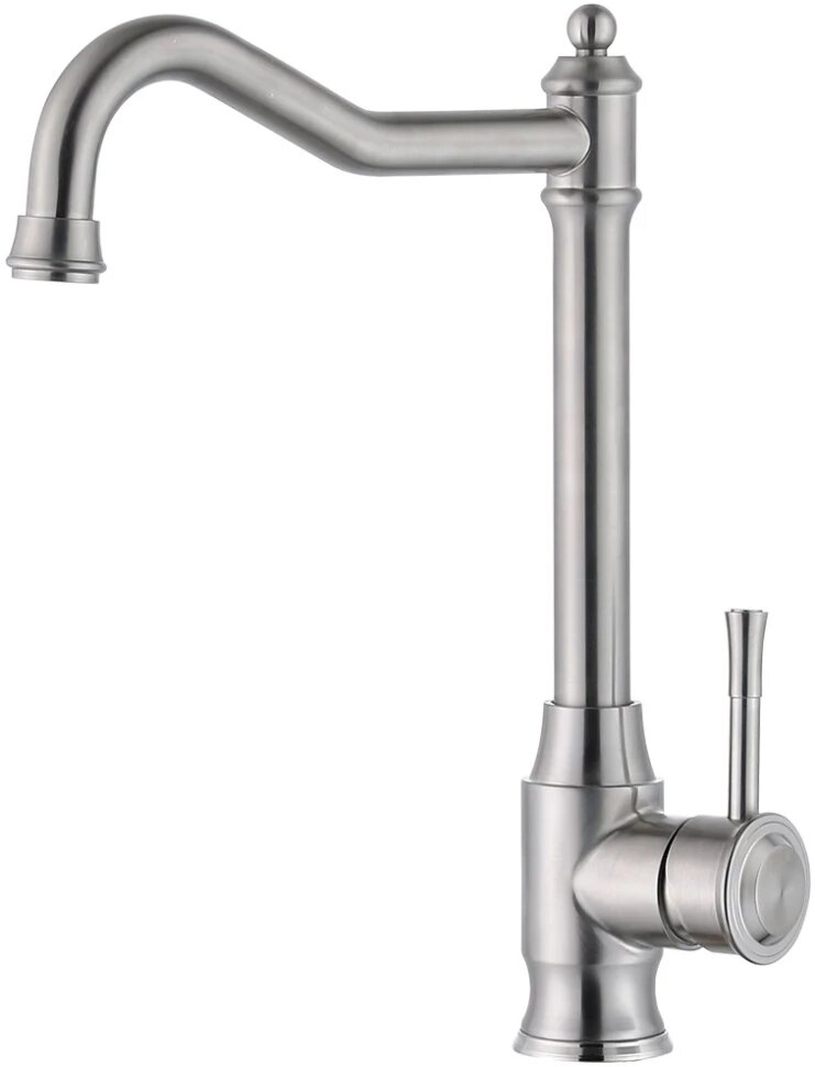 Смеситель для кухни Zorg SH 5208 INOX нержавеющая сталь