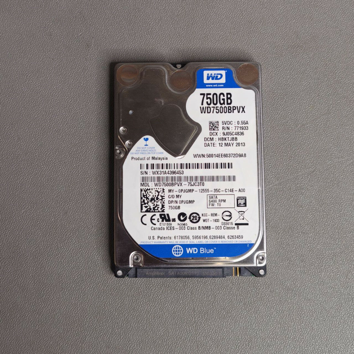Жесткий Диск Western Digital WD7500BPVX 750Gb SATAIII 2,5" HDD