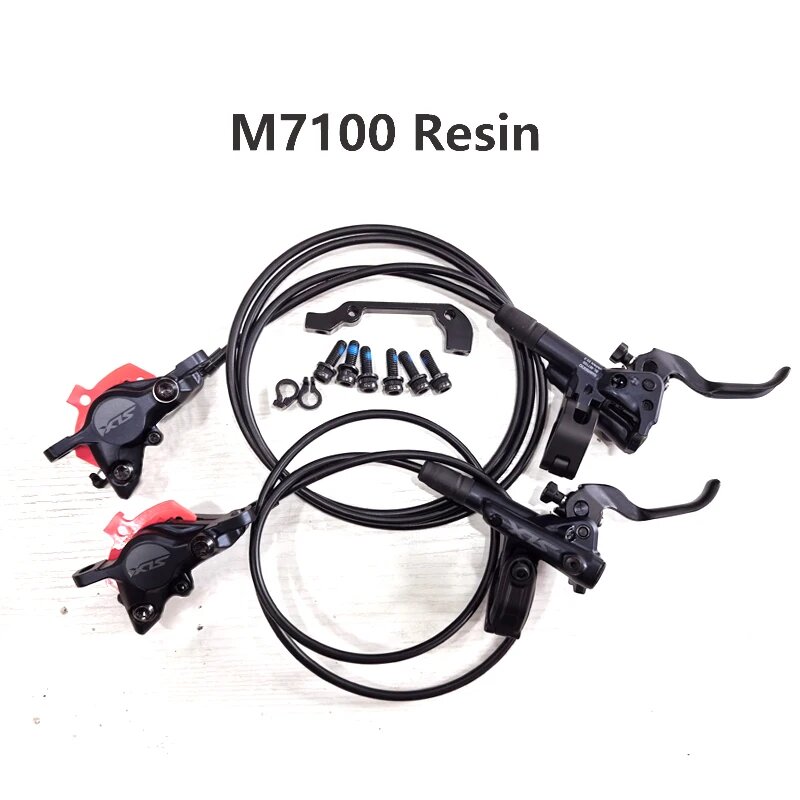 SHIMANO MT410 Гидравлические дисковые тормоза 2 поршня черные Черный, M7100 Resin