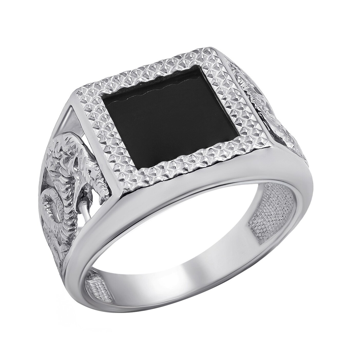 Кольцо, серебро, 925 проба, оникс