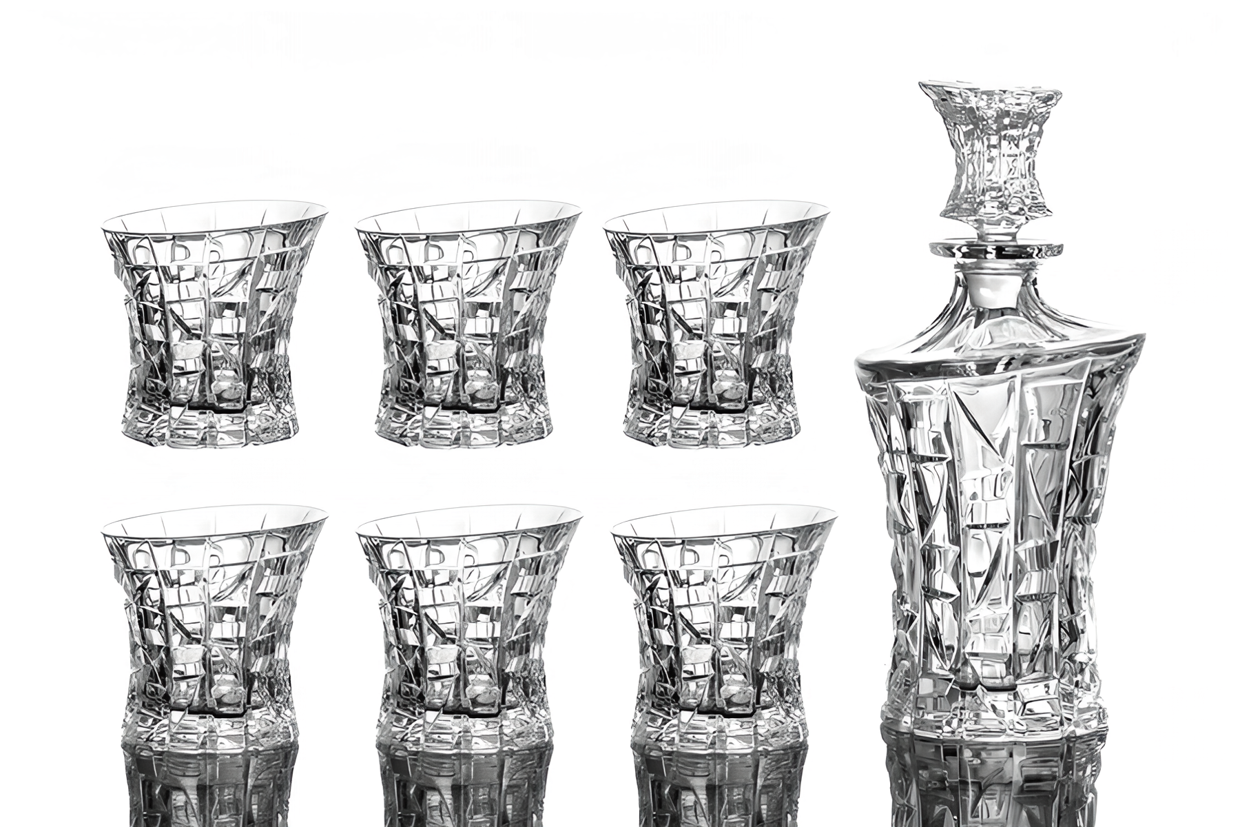 Набор для виски "PATRIOT": 1 штоф 700 мл + 6 стаканов 200 мл, хрусталь, Crystal Bohemia/ БПХ063