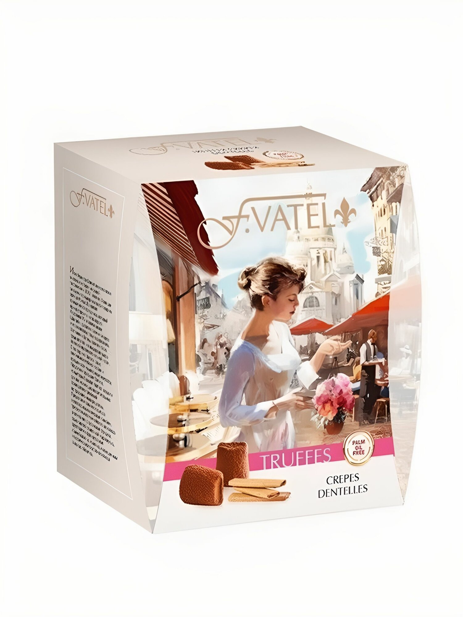 Конфеты "F.VATEL" Трюфель с кусочками хрустящего панкейка 200гр 1шт.