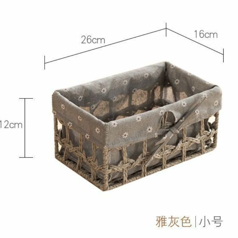 Плетёная корзина для хранения, ручной работы, в пасторальном стиле, для домашнего использования, для организации мелочей, ключей, закусок, косметики, корзина для хранения на журнальном столике, свежий дизайн.