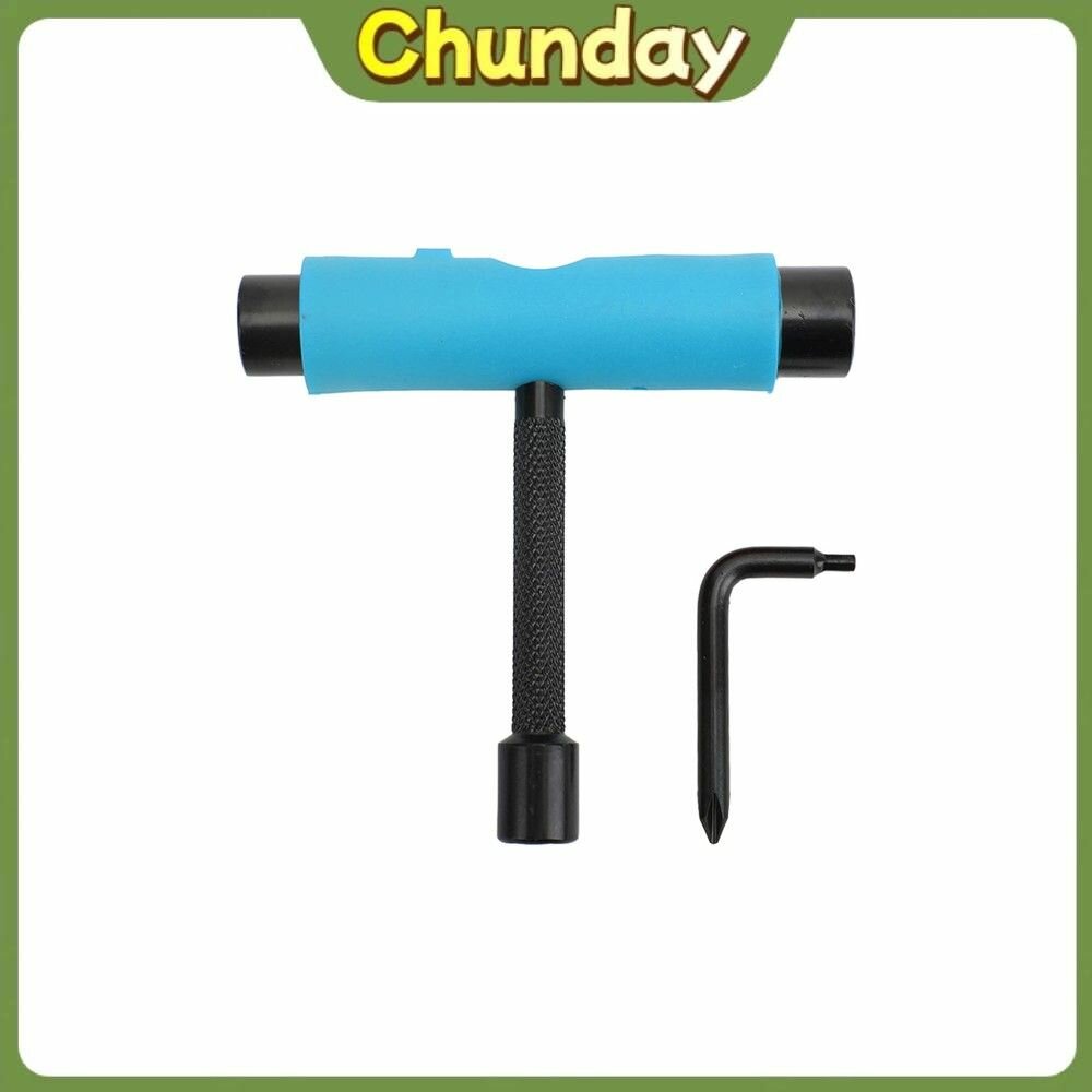 Ключ для скейтборда с 3 отверстиями, синий