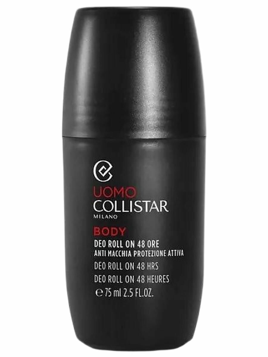Collistar - Men Deo Roll on 48, Дезодорант шариковый для мужчин без спирта 48 ч, 75 мл