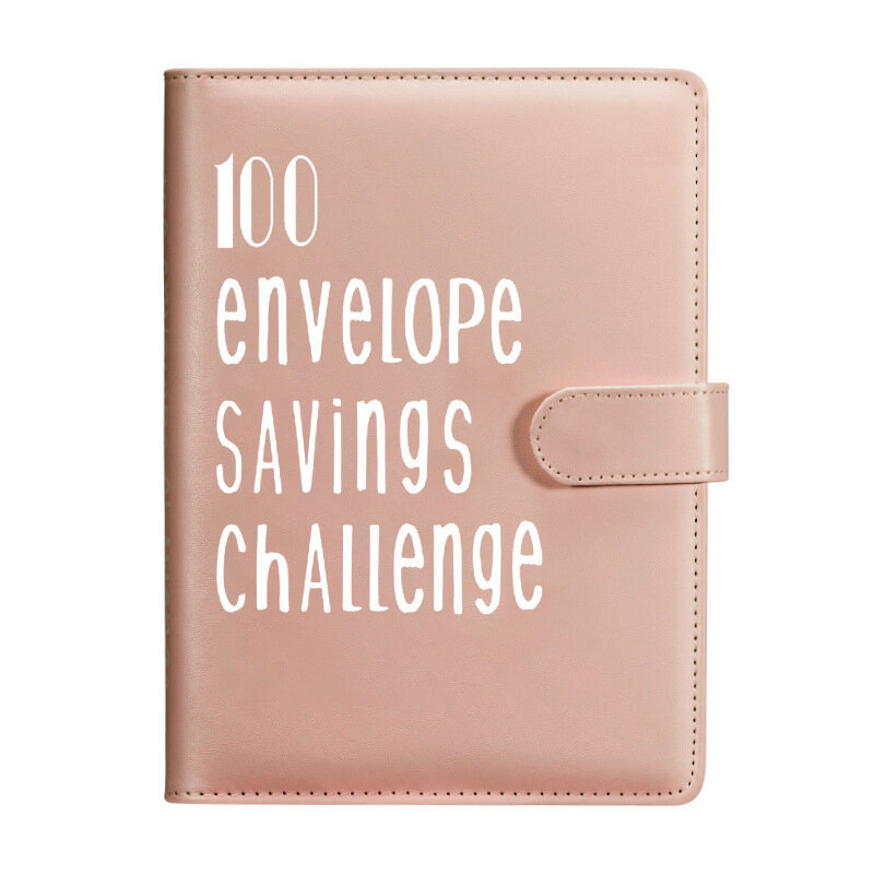 Конверт "100% экономия денег", розовый, А5, со скрытой застёжкой