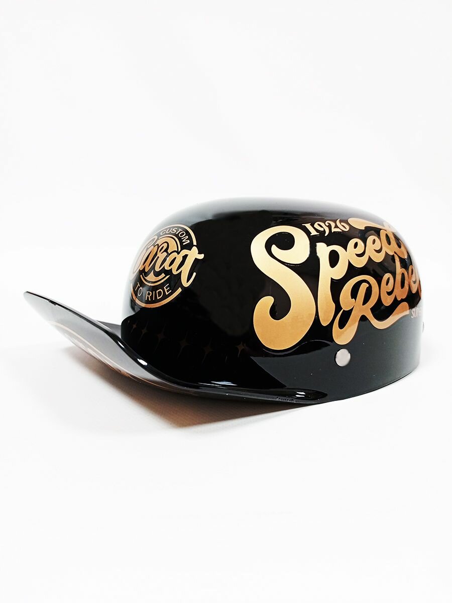 Мотошлем в ретро-стиле / Шлем-каска snapback для роликов, велосипедов, самокатов, скейтов