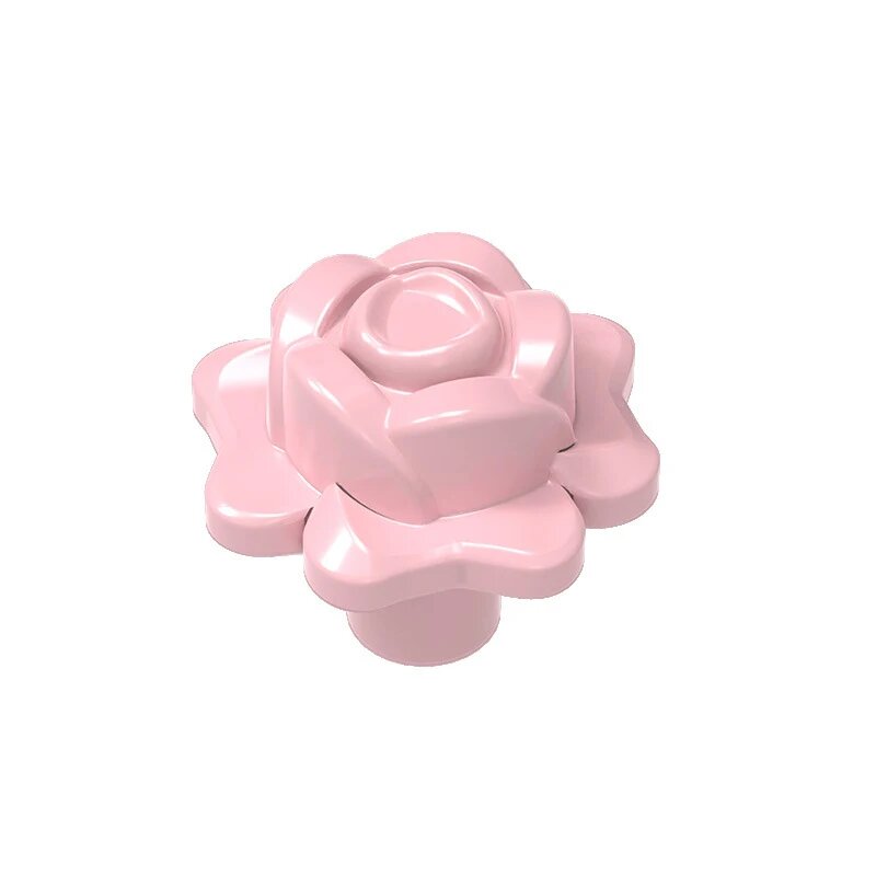 Розовый строительный блок SixBricks Роза, 10 шт