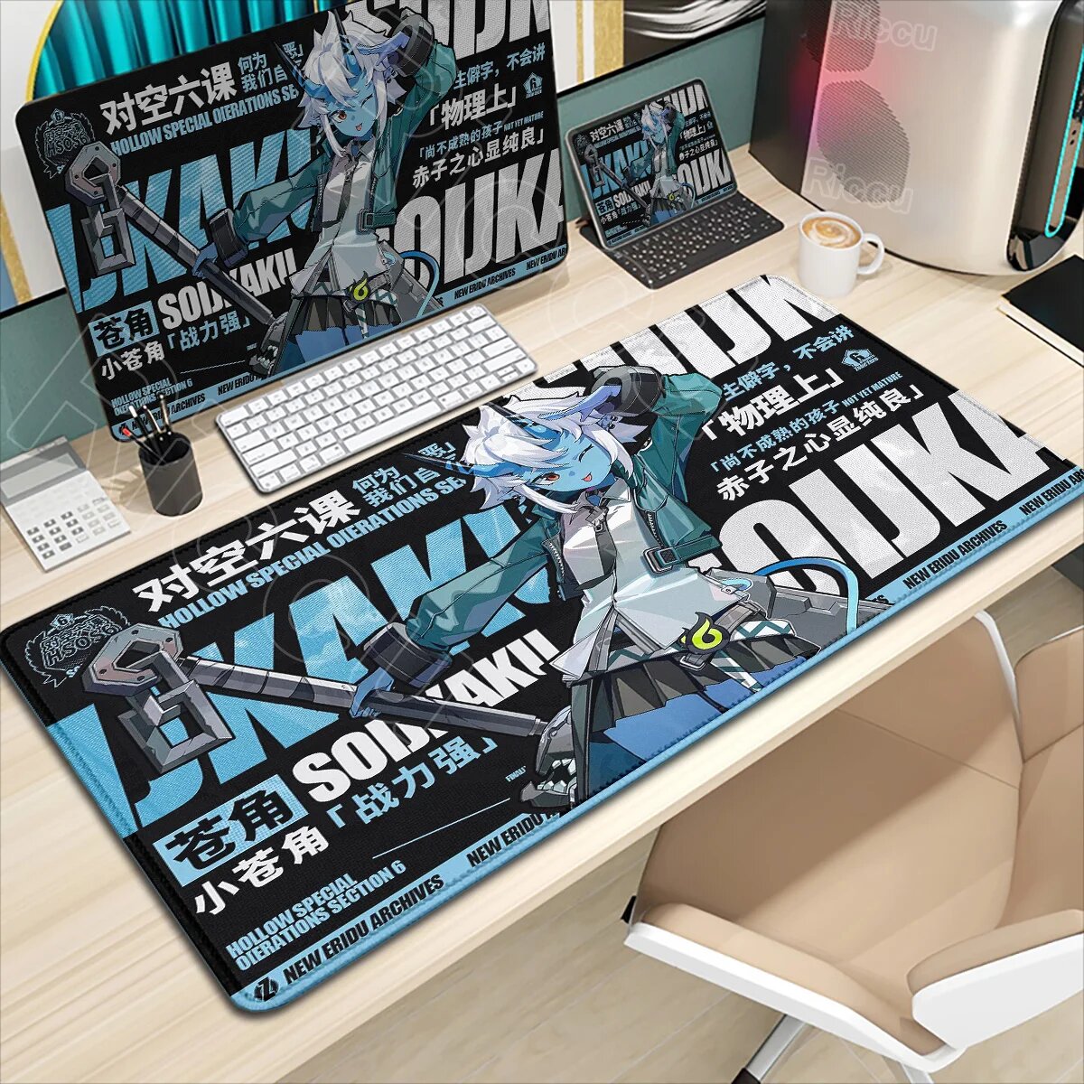 Новый игровой коврик для мыши ZZZ в стиле аниме Evelyn Anby Ellen Zenless Zone Zero, настольные коврики для клавиатуры, коврик для мыши в стиле аниме для девочек, 1200x600, большой коврик для мыши