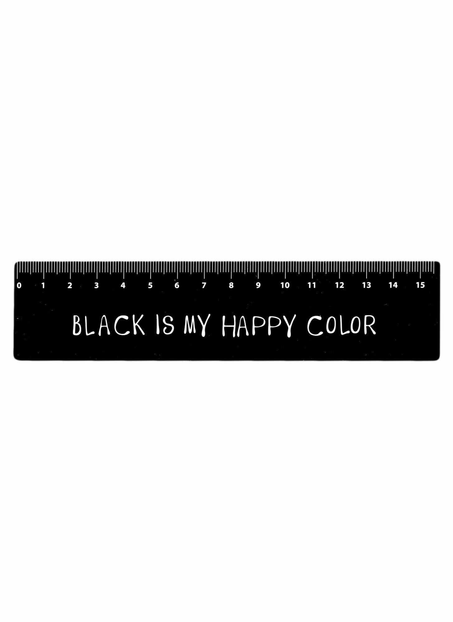 Линейка 15см "Black is my happy color"