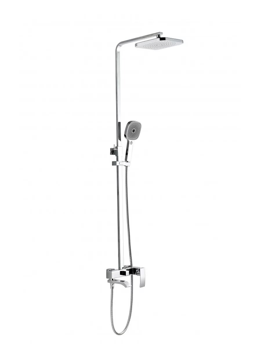 Душевая система из латуни с тропическим душем Vieir V433562 цвет хром